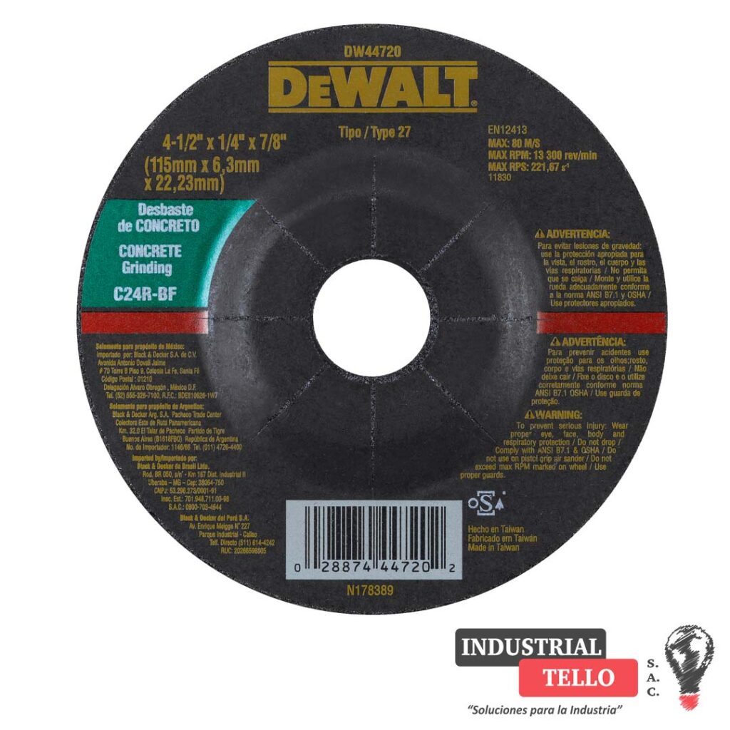 Disco de Debaste 4 1/2″ – DeWalt – Industrial Tello